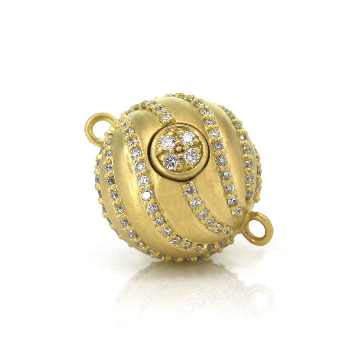 D2506 Diamond Push Button Ball Clasp – Goldenage International - World ...