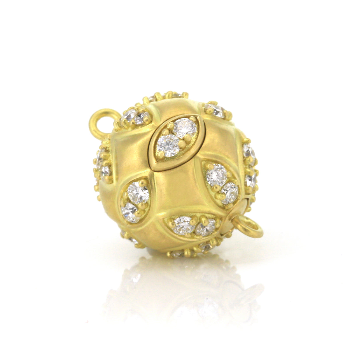 D2508 Diamond Push Button Ball Clasp – Goldenage International - World ...