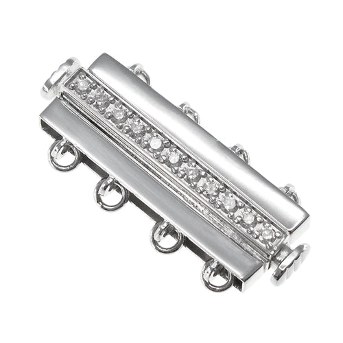 1429 Silver CZ Multi Row Pearl Clasp – Goldenage International - World ...